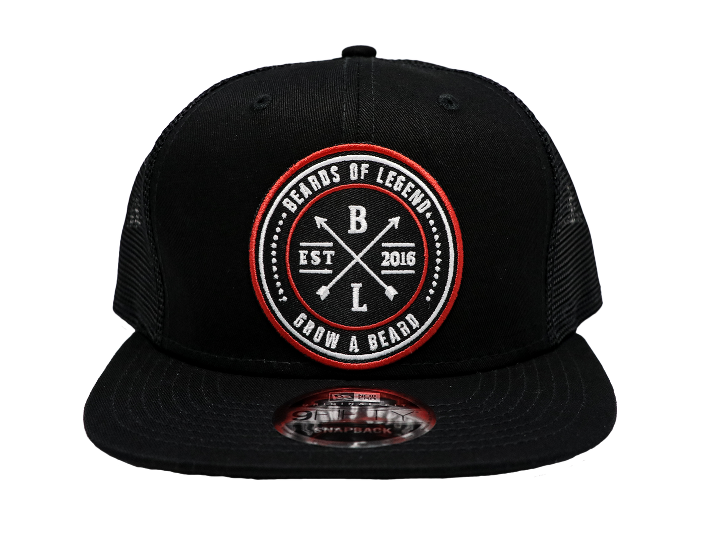 Grow a Beard Black Mesh Snapback – Beards of Legend